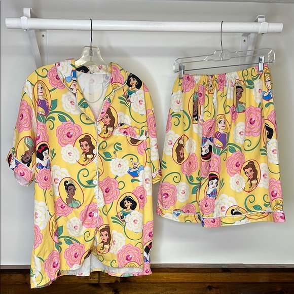 Disney | Intimates & Sleepwear | Disney Yellow Pink Princess Pajamas ...
